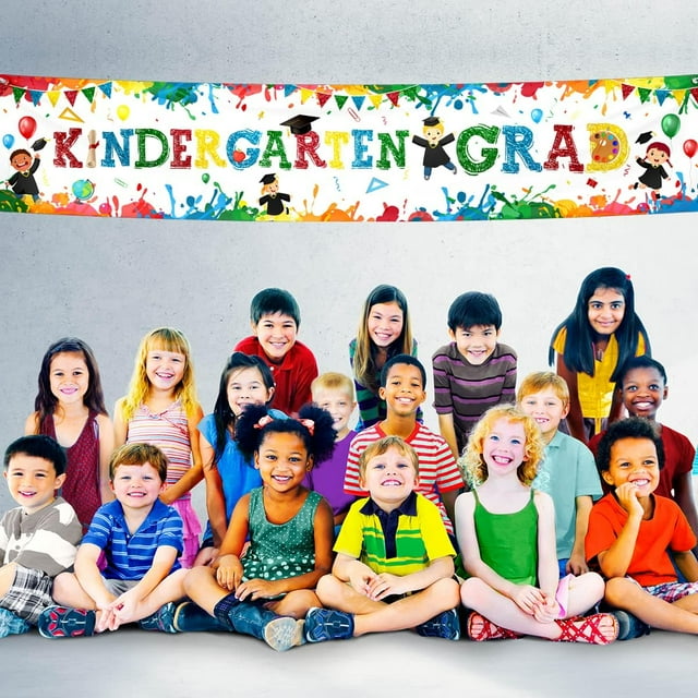 Kindergarten Graduation Banner-Preschool Graduation Party Decor ... Kindergarten Graduation Banner-Preschool Graduation Party Decor ...
