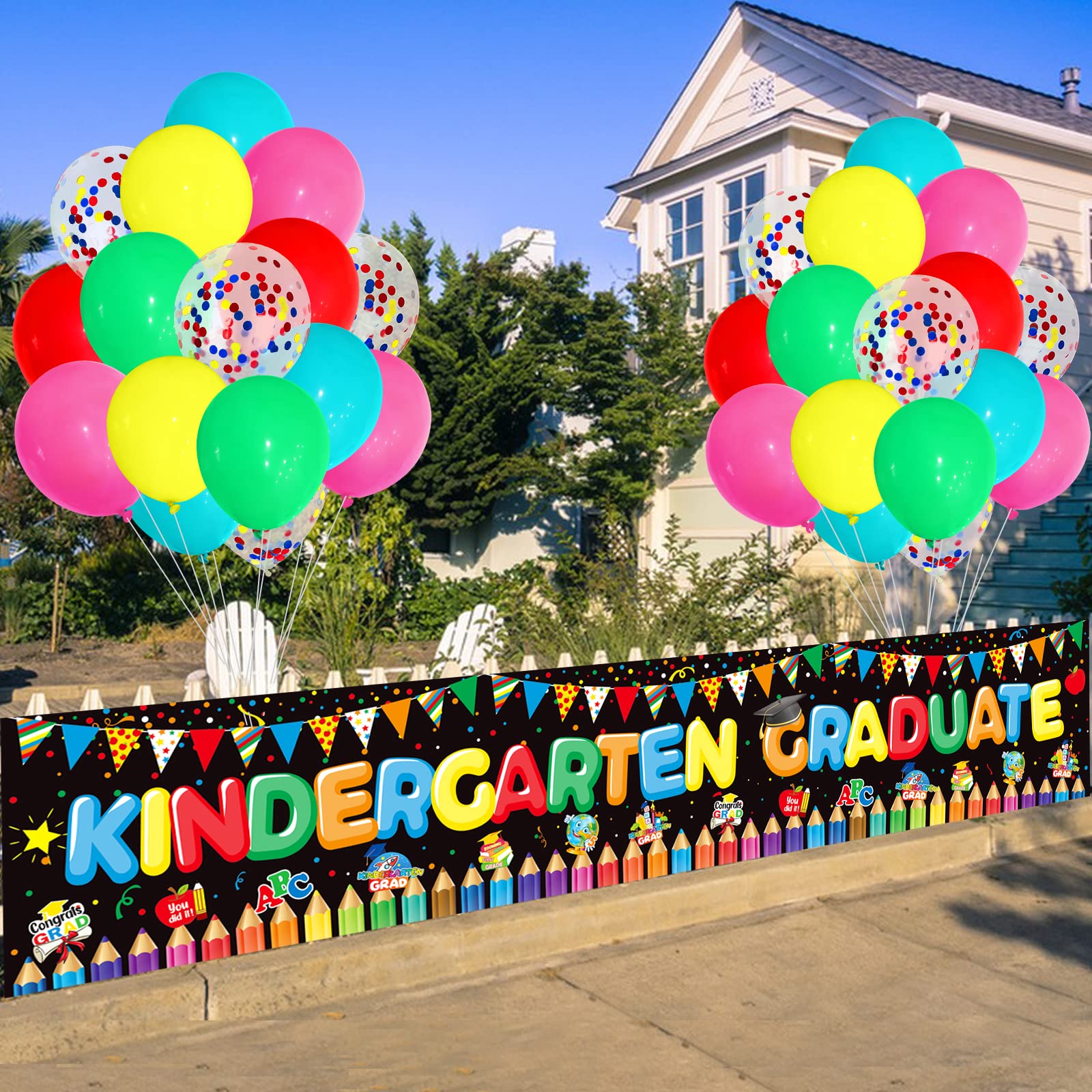 Kindergarten Graduation Banner Preschool Yard Sign 2023 for Kids ...
