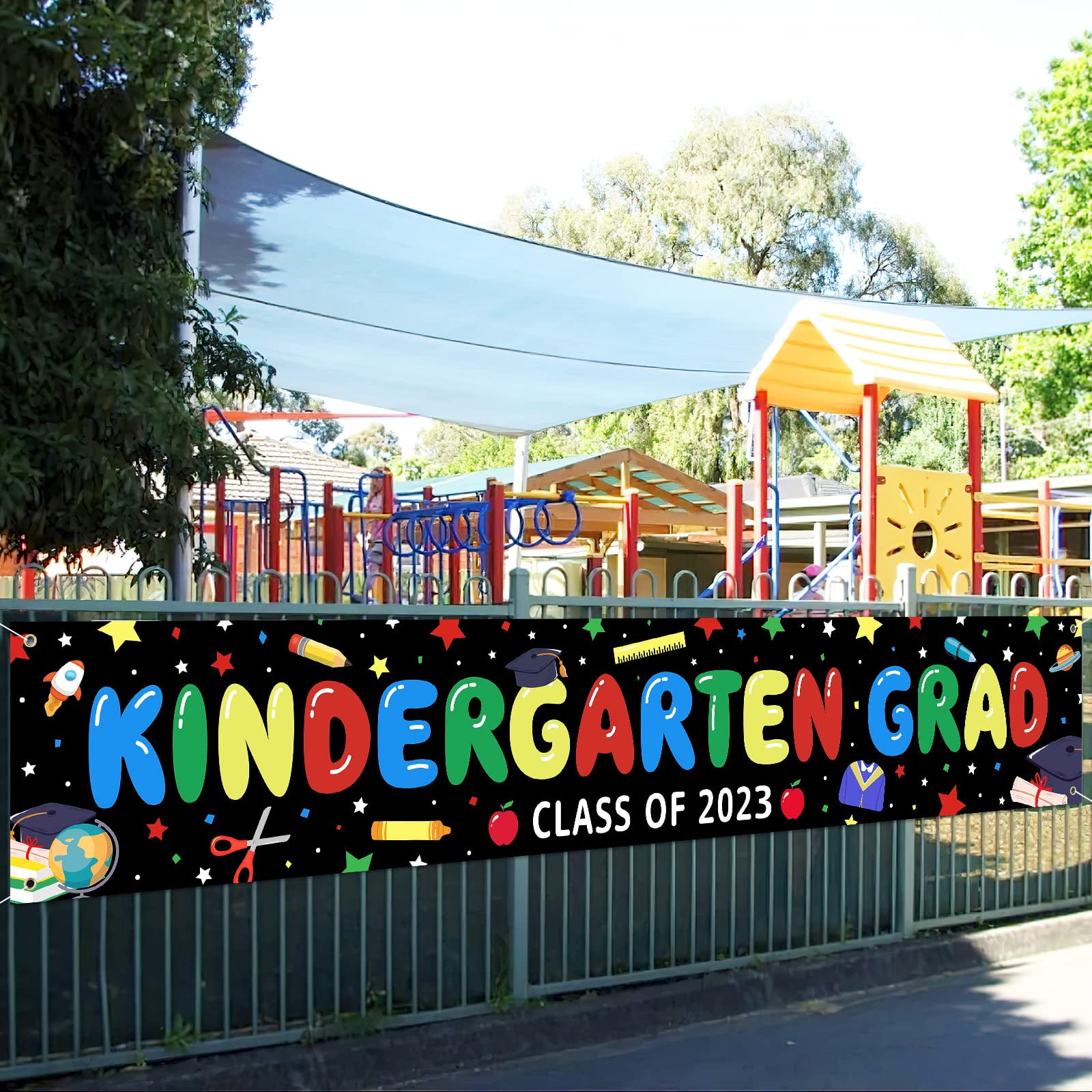 Kindergarten Graduation Banner Preschool Yard Sign 2023 for Kids ...