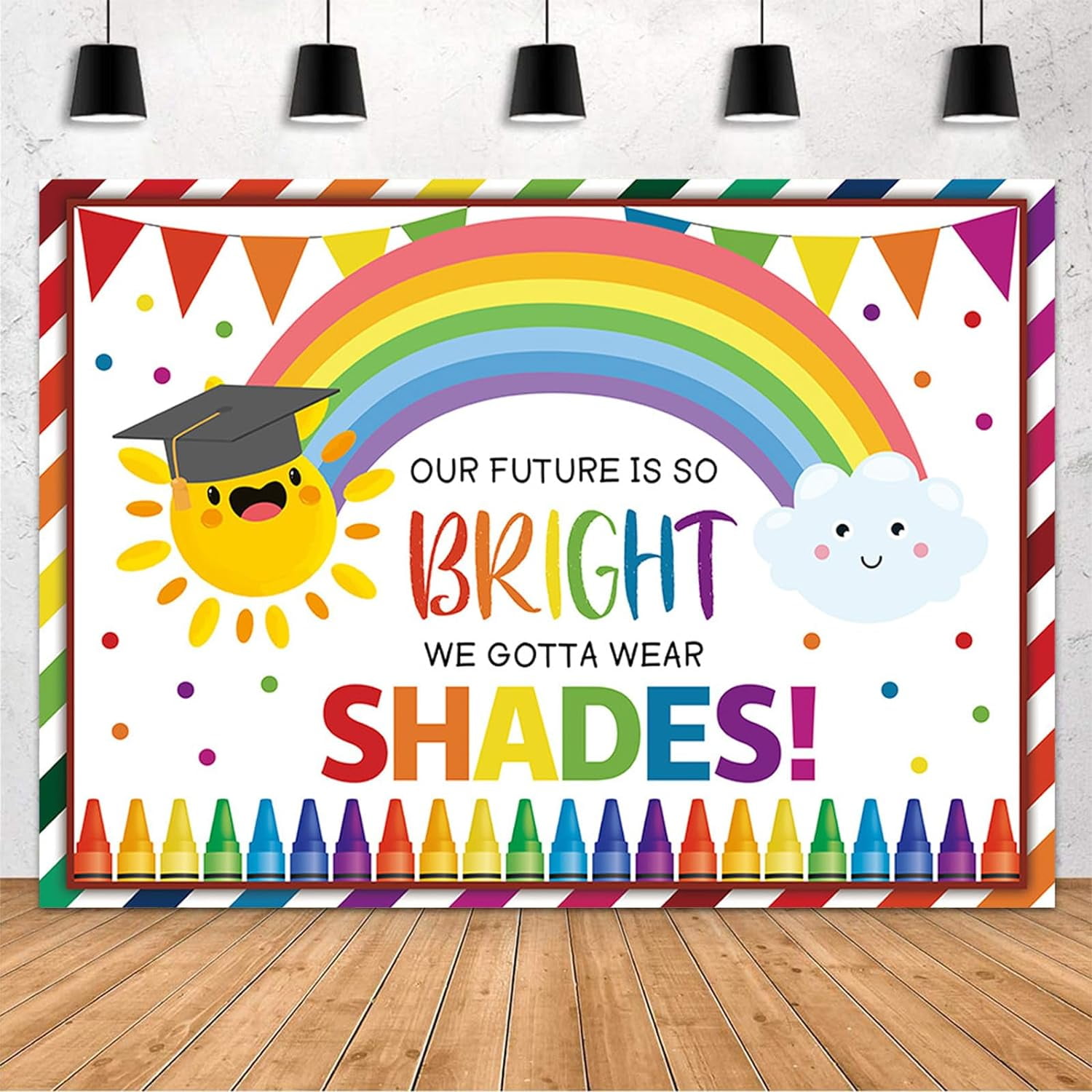 Kindergarten Graduation Beautiful Backdrop Congratulations Preschool ...