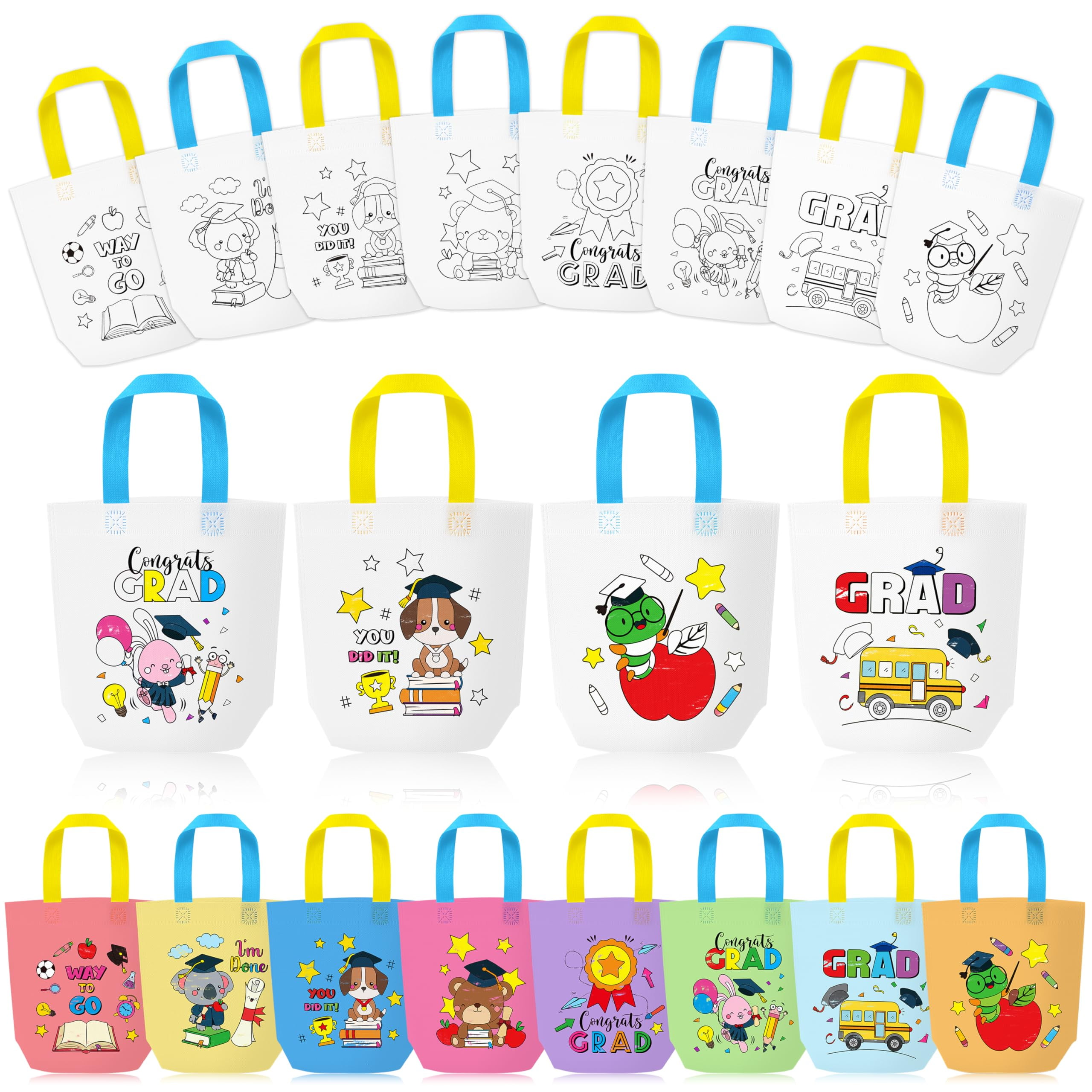 Kindergarten Graduation Coloring Goodie RRF12 Bags for Kids - Grad Bulk ...