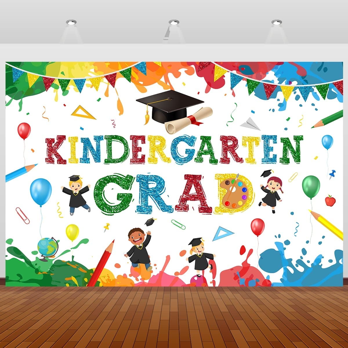 Kindergarten Graduation Decoration-Kindergarten Graduation Backdrop ...