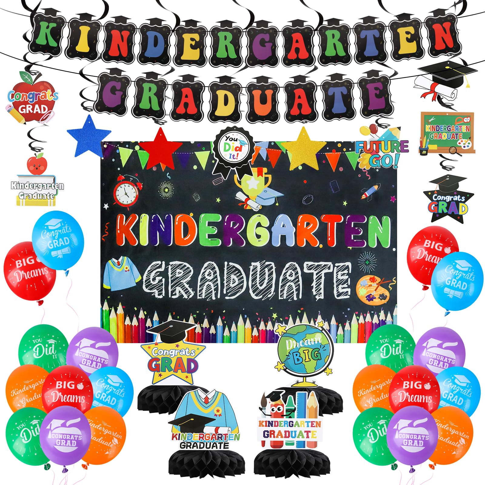 Kindergarten Graduation Decorations 2025 Kindergarten Graduation Party ...