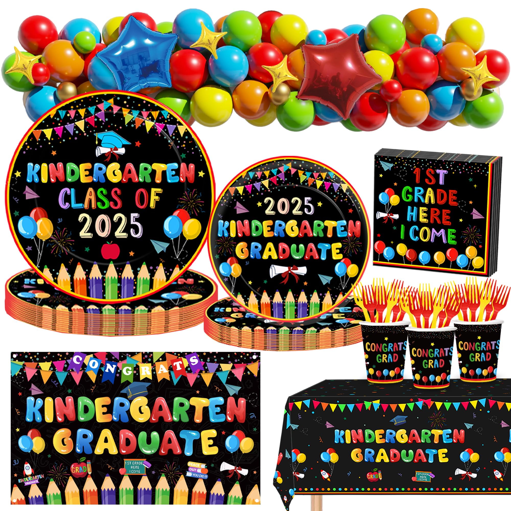 Kindergarten Graduation Decorations,221PCS Kindergarten Graduate ...