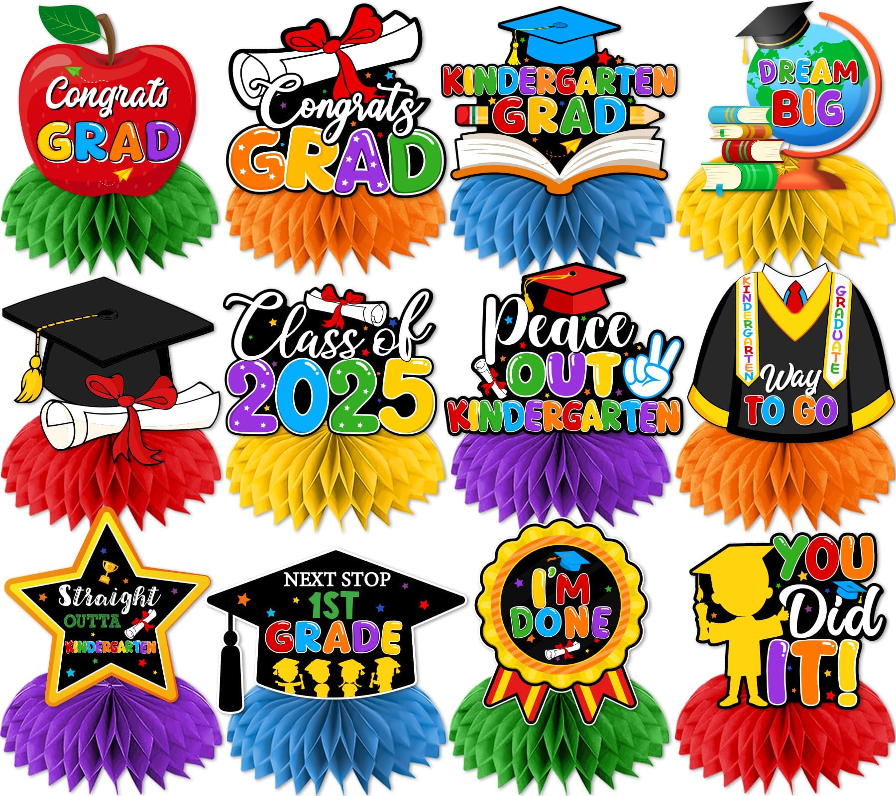 Kindergarten Graduation Decorations Class of 2025, 12Pcs ...