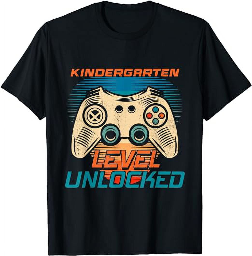Kindergarten Graduation Level Completed Gamer Graduate Funny T-Shirt ...