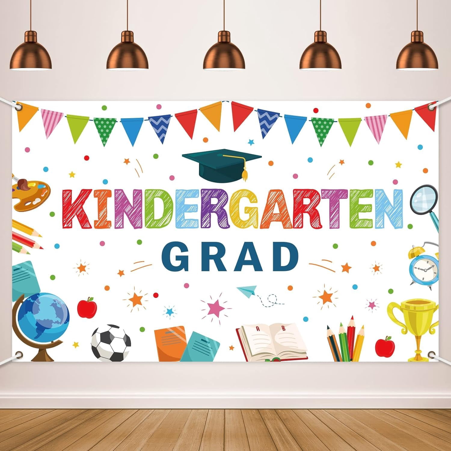 Kindergarten Graduation Party Decorations Backdrop Preschool Graduate ...