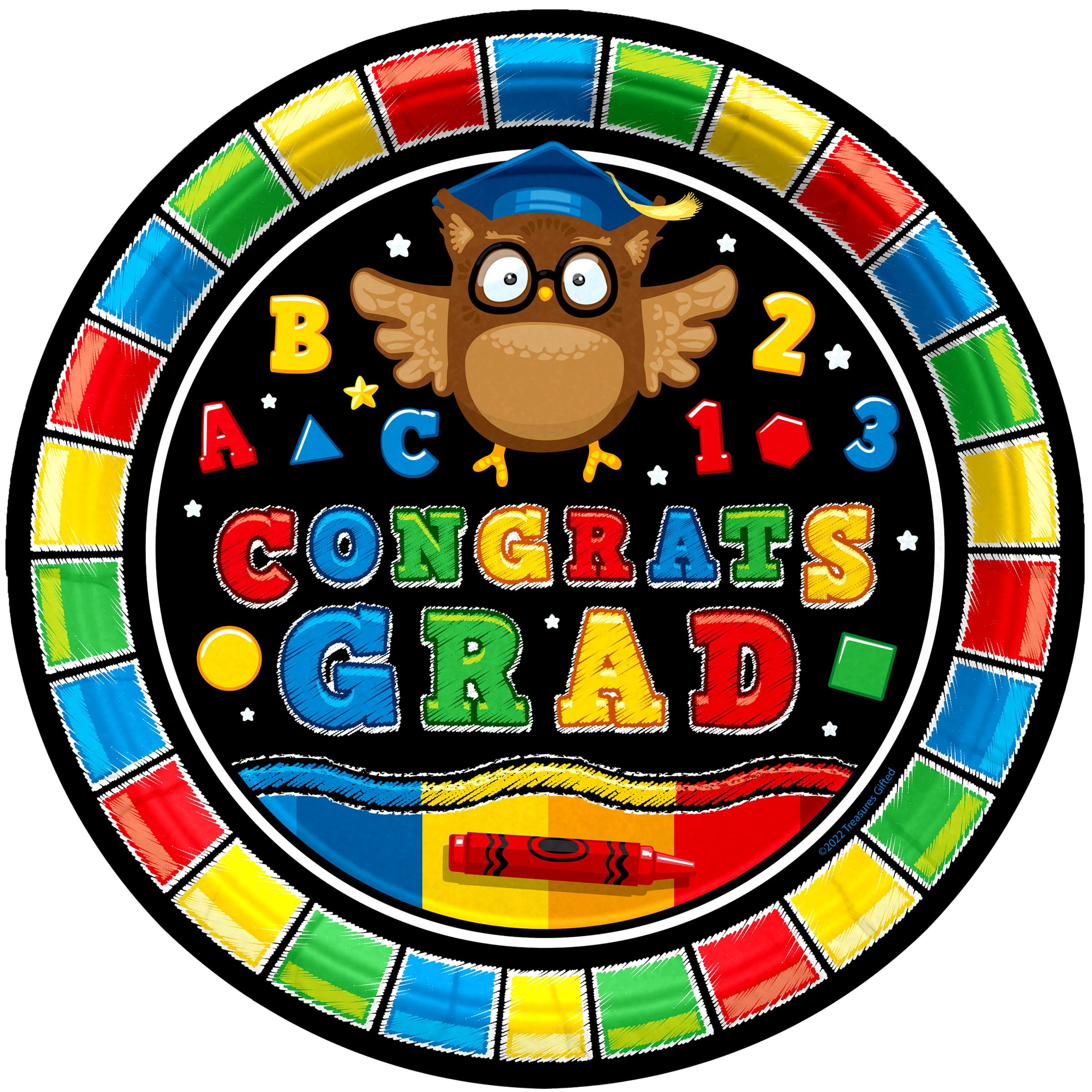 Kindergarten Graduation Plates 7in 16 Count - Kindergarten Graduation ...