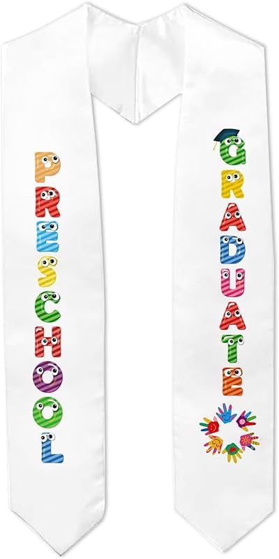 Kindergarten Graduation Sash 2024 for Preschool Party Favors, White ...
