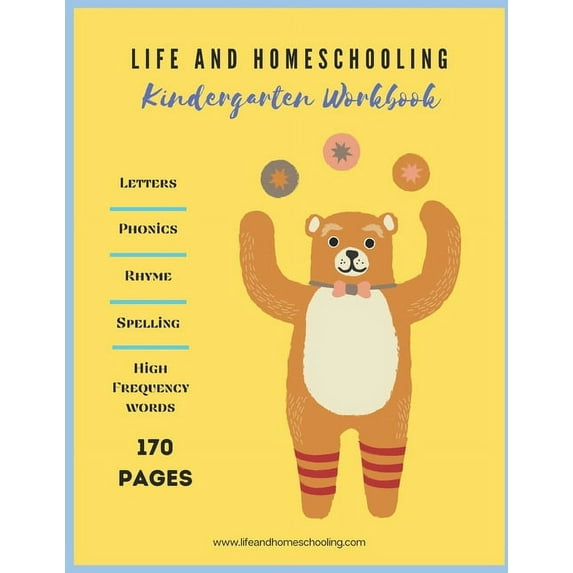 Kindergarten Homeschool Workbook: Letters. Rhyming. Phonics. Spelling ...