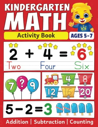Pre-Owned Kindergarten Math Activity Book: Addition, Subtraction, Learn ...