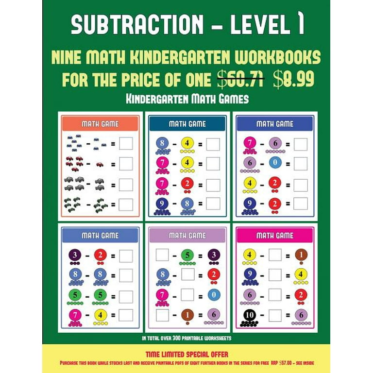 Math Worksheets For Kindergarten Subtraction
