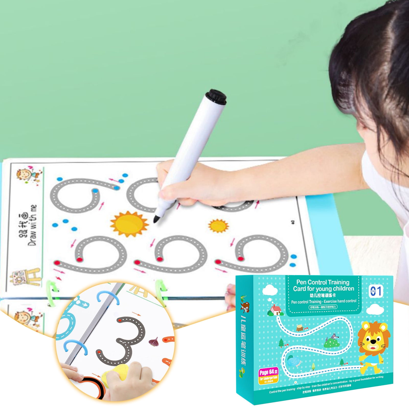 Kindergarten Pen Control Practice Book Early Writing Skills for Ages 2 ...