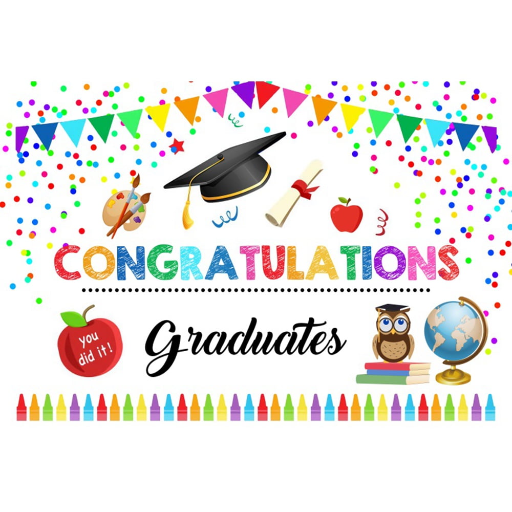 Kindergarten Preschool Graduate Backdrop for Photography Congrats Grad ...