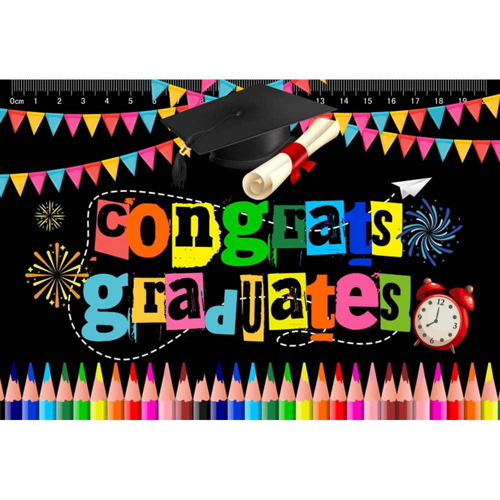 Kindergarten Preschool Graduate Backdrop for Photography Congrats Grad ...