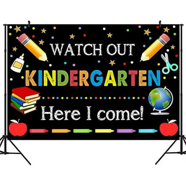 Kindergarten Preschool Graduation Decorations Backdrop Back to School ...