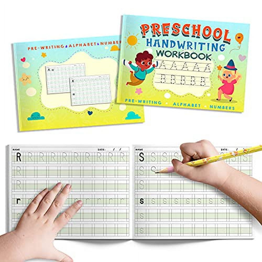 Kindergarten/Preschool Handwriting Workbook- Alphabet & Number Tracing ...