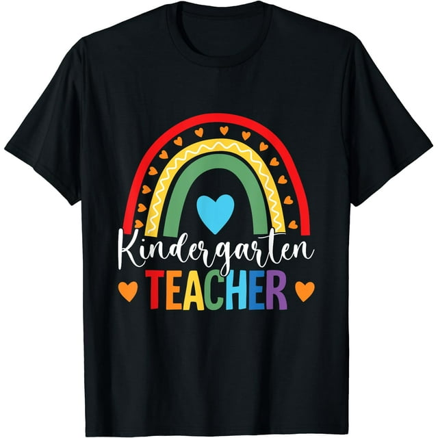 Kindergarten Rainbow Fun Back To School Kindergarten Teacher T-Shirt ...