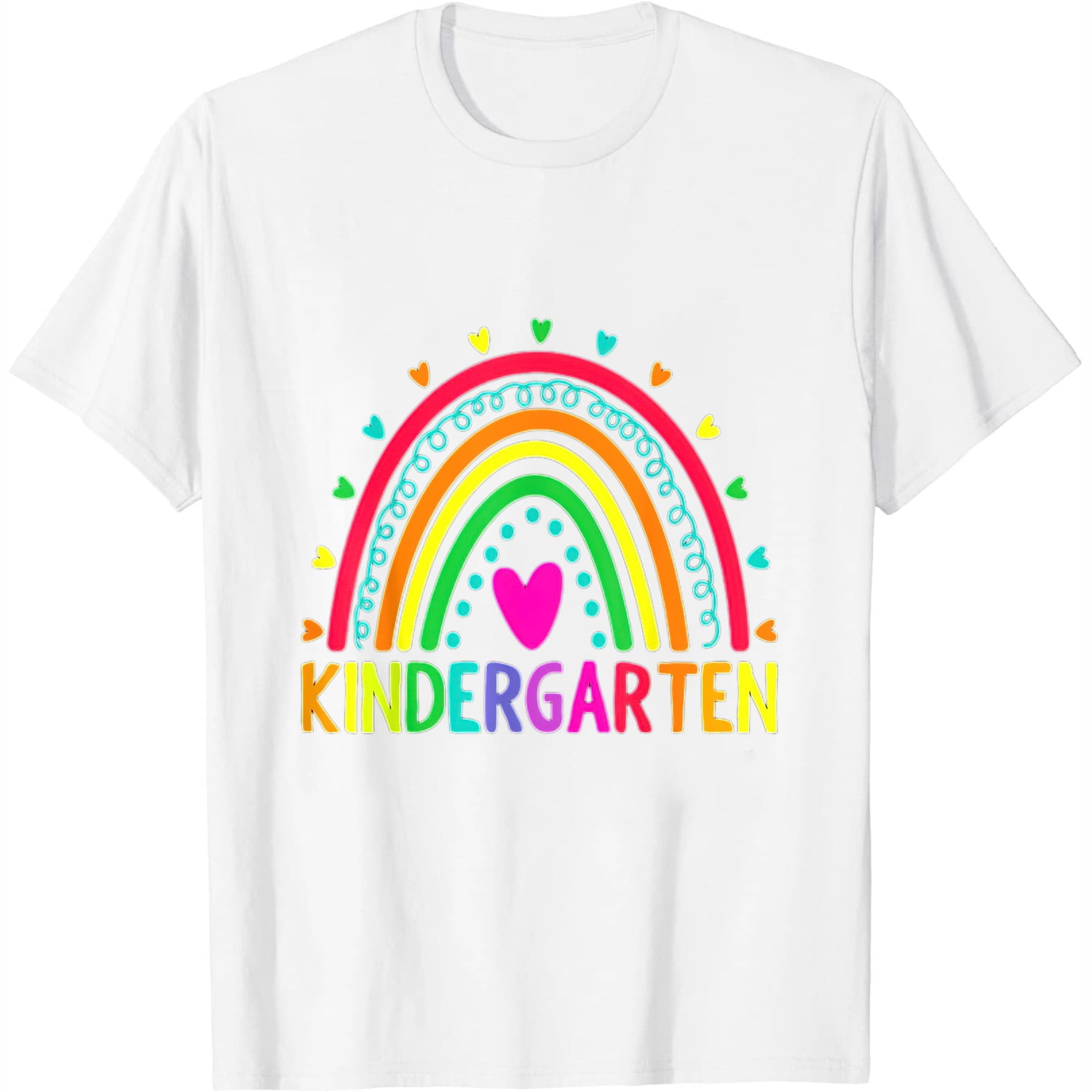 Kindergarten Rainbow Girls Boys Teacher First Day of School Womens T ...