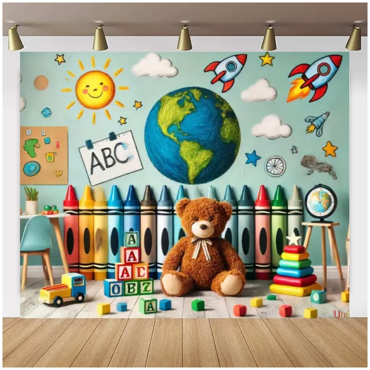 Kindergarten School Age Return to School Graduation Season Campus Gathering Display Background ...