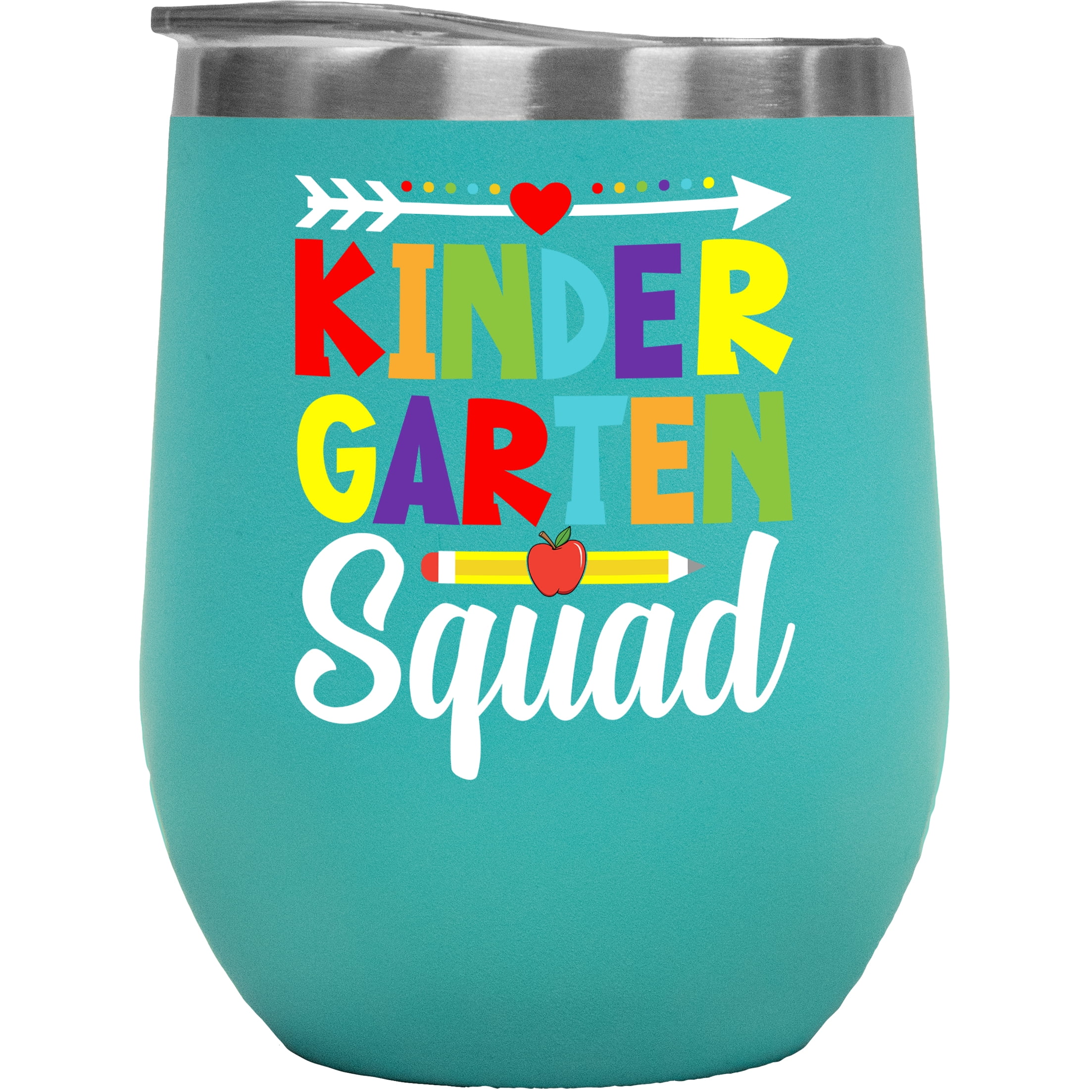 Kindergarten Squad, School Teacher, Back-To-School, Mint 12oz Wine ...