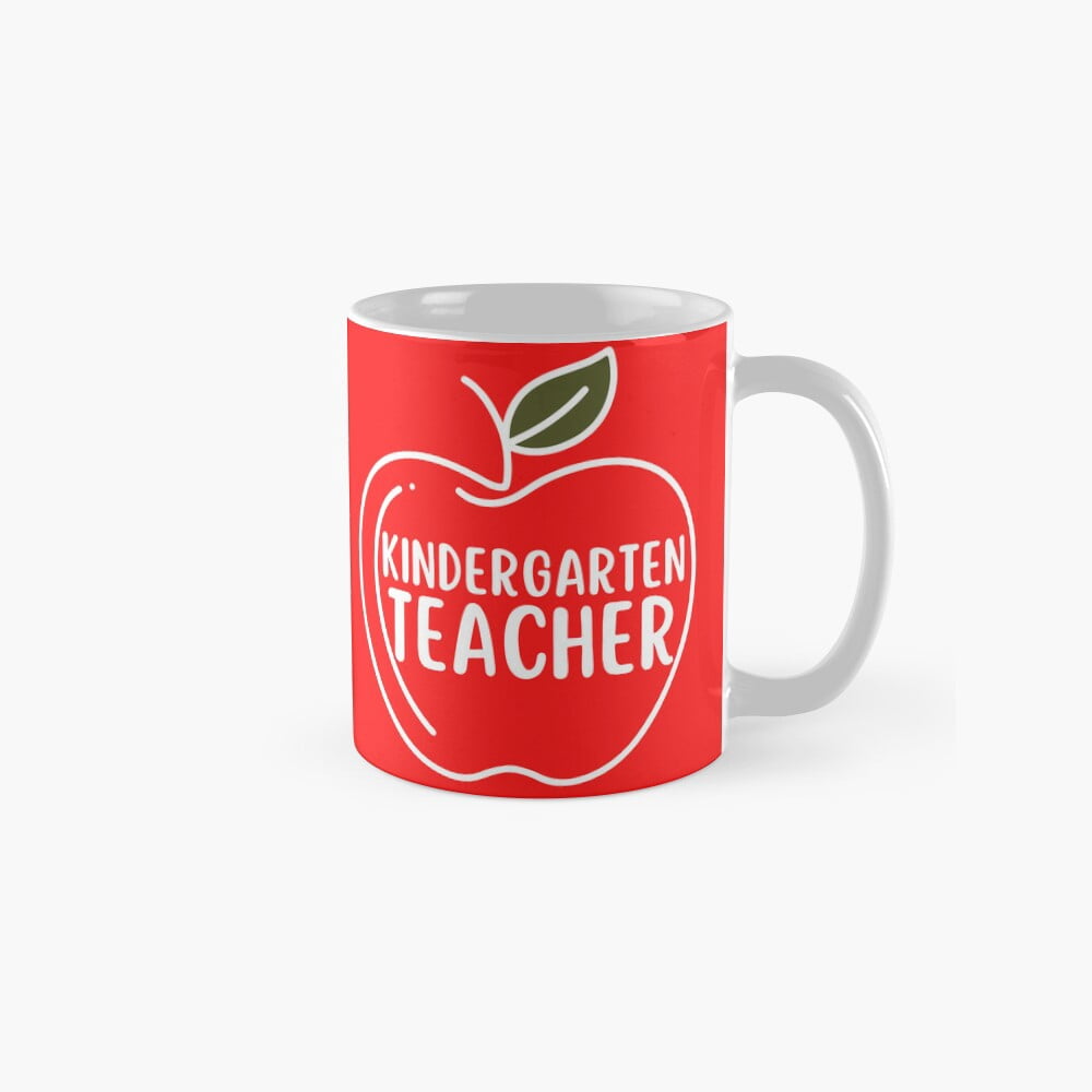 Kindergarten Teacher Apple Back To School Appreciation Classic Mug ...