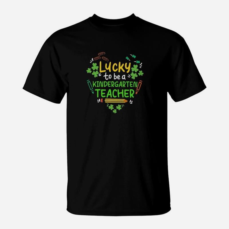 Kindergarten Teacher Patricks Day Word Art TShirt - Walmart.com