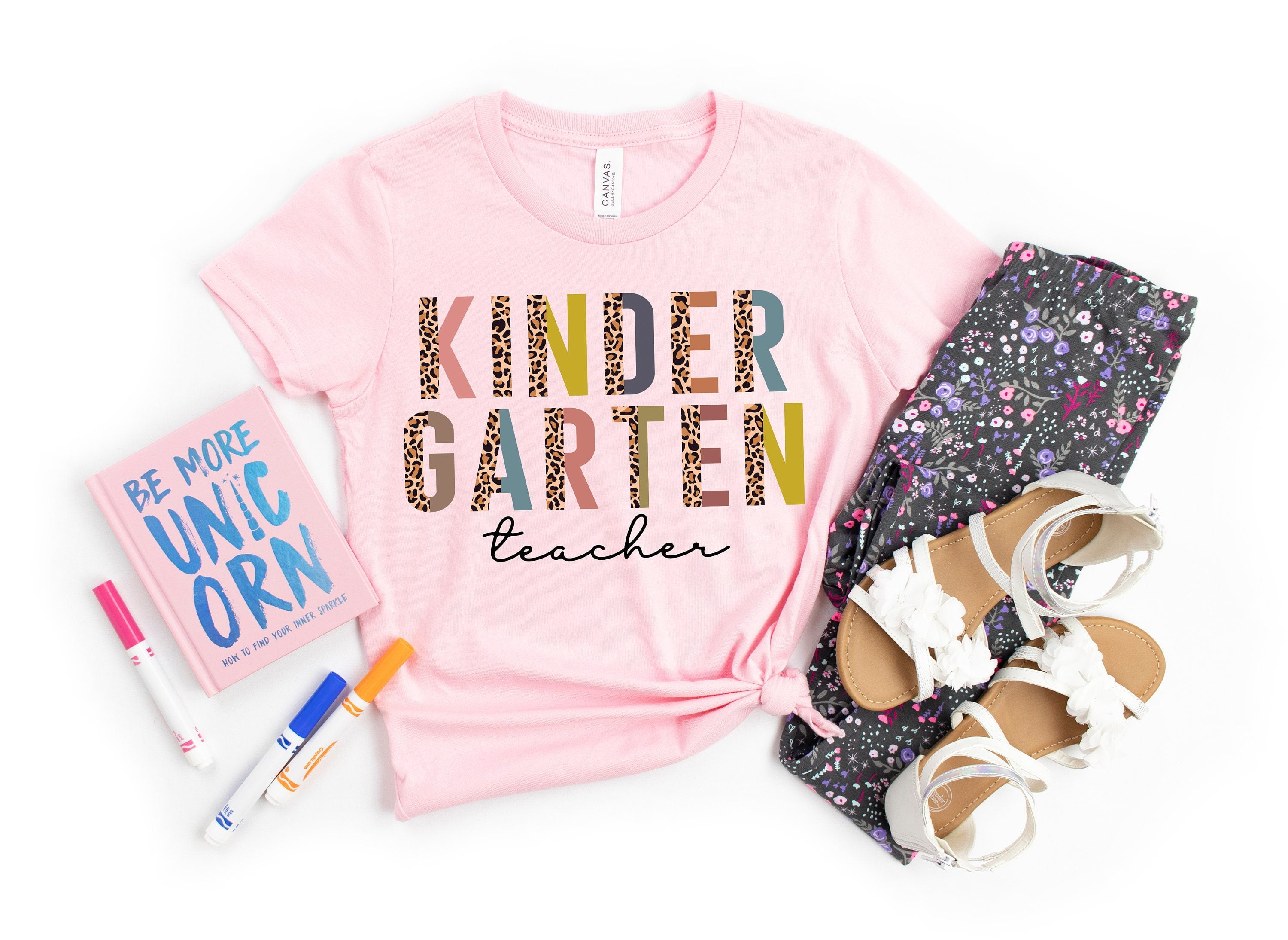 Kindergarten Teacher Shirt Back To School Shirt Teacher Leopard Shirt ...