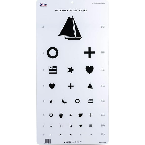BASCH Kindergarten Visual Acuity Eye Chart 6m / 20ft - Walmart.com
