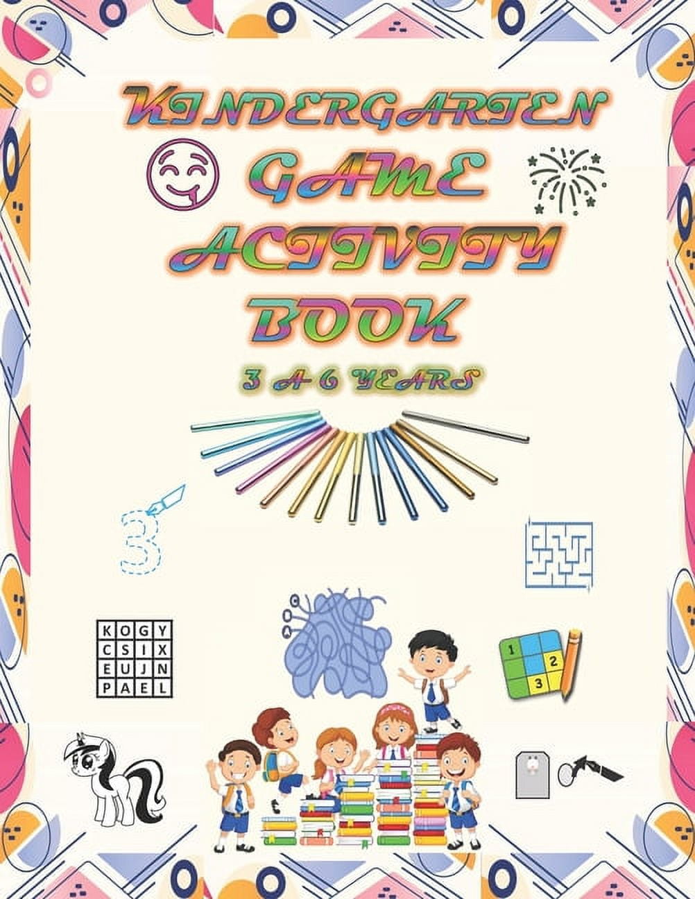 Kindergarten game activity book 3 to 6 years: Kindergarten activity ...
