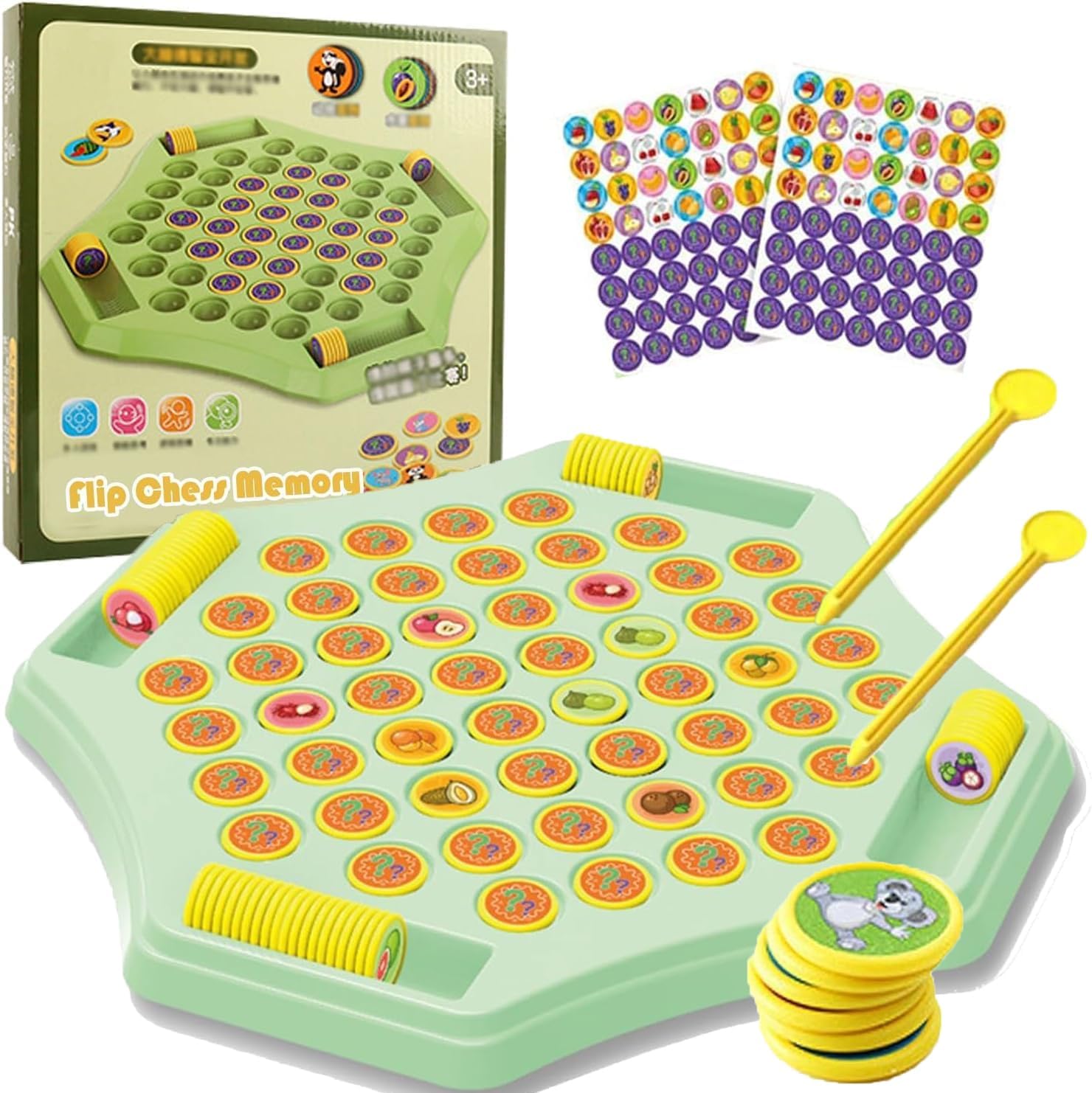 Kindergarten gathering activity animal flipping chess game, preschool ...