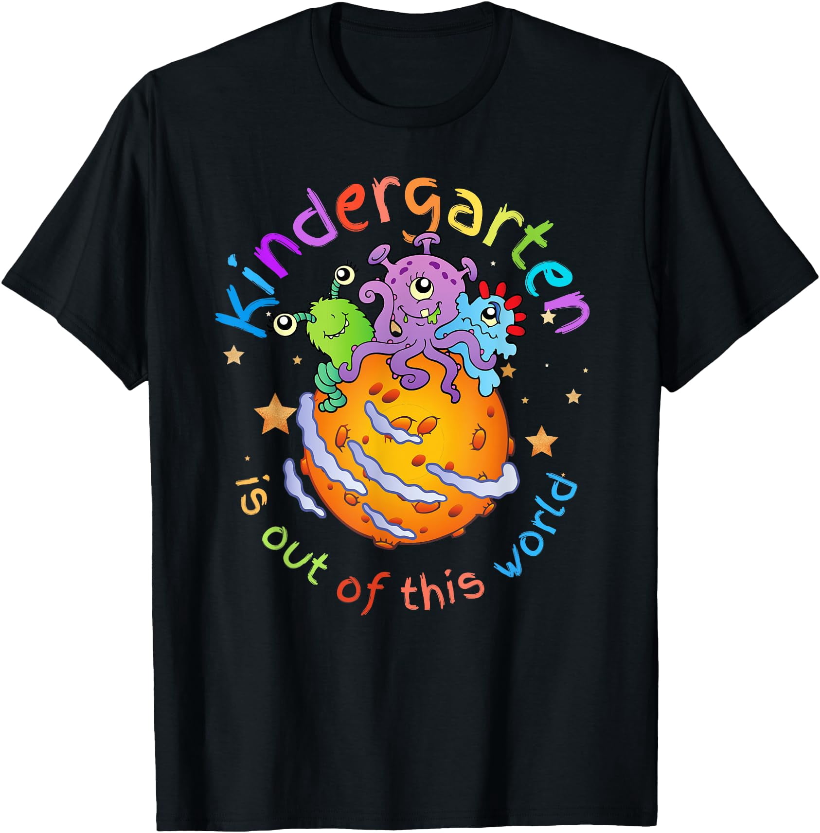 Kindergarten kids space aliens Back to School Teacher T-Shirt,Black ...