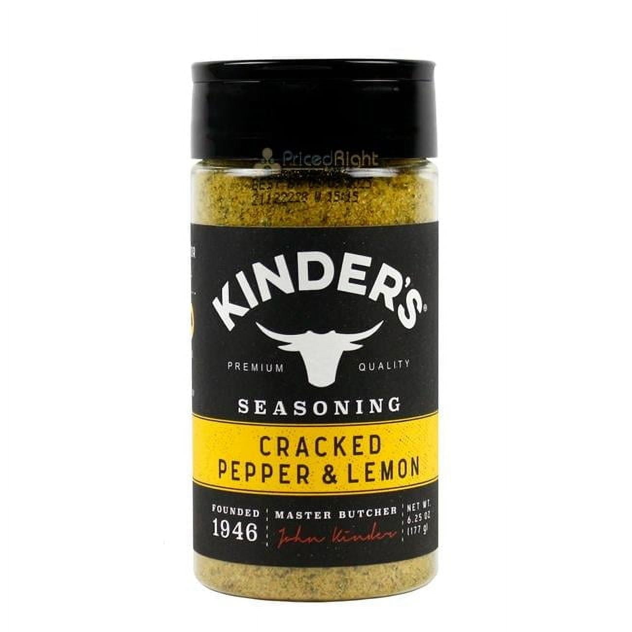 Kinders 6.75 oz Rub Cracked Pepper & Lemon Seasoning Sauce - Pack of 6 ...