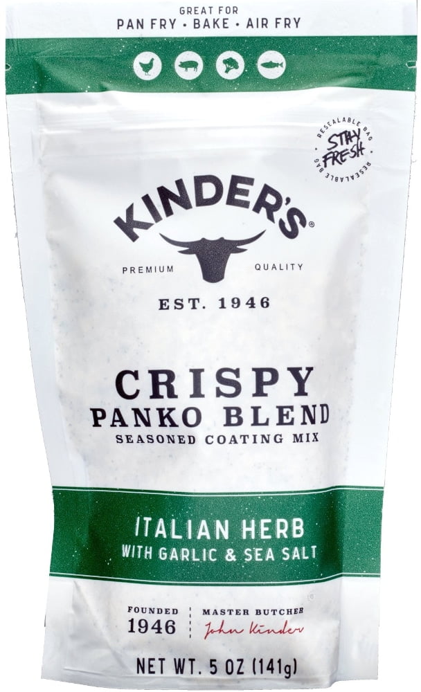 Kinders Italian Herb with Garlic & Sea Salt Crispy Panko Blend Seasoned ...
