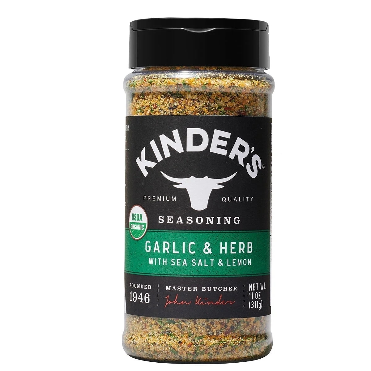 Kinder's Garlic and Herb Seasoning with Sea Salt and Lemon, 11 Ounce ...