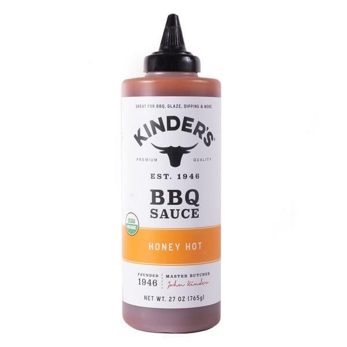 Kinders Organic Honey Hot Barbeque Sauce, 27 Ounce Packaging May Vary ...
