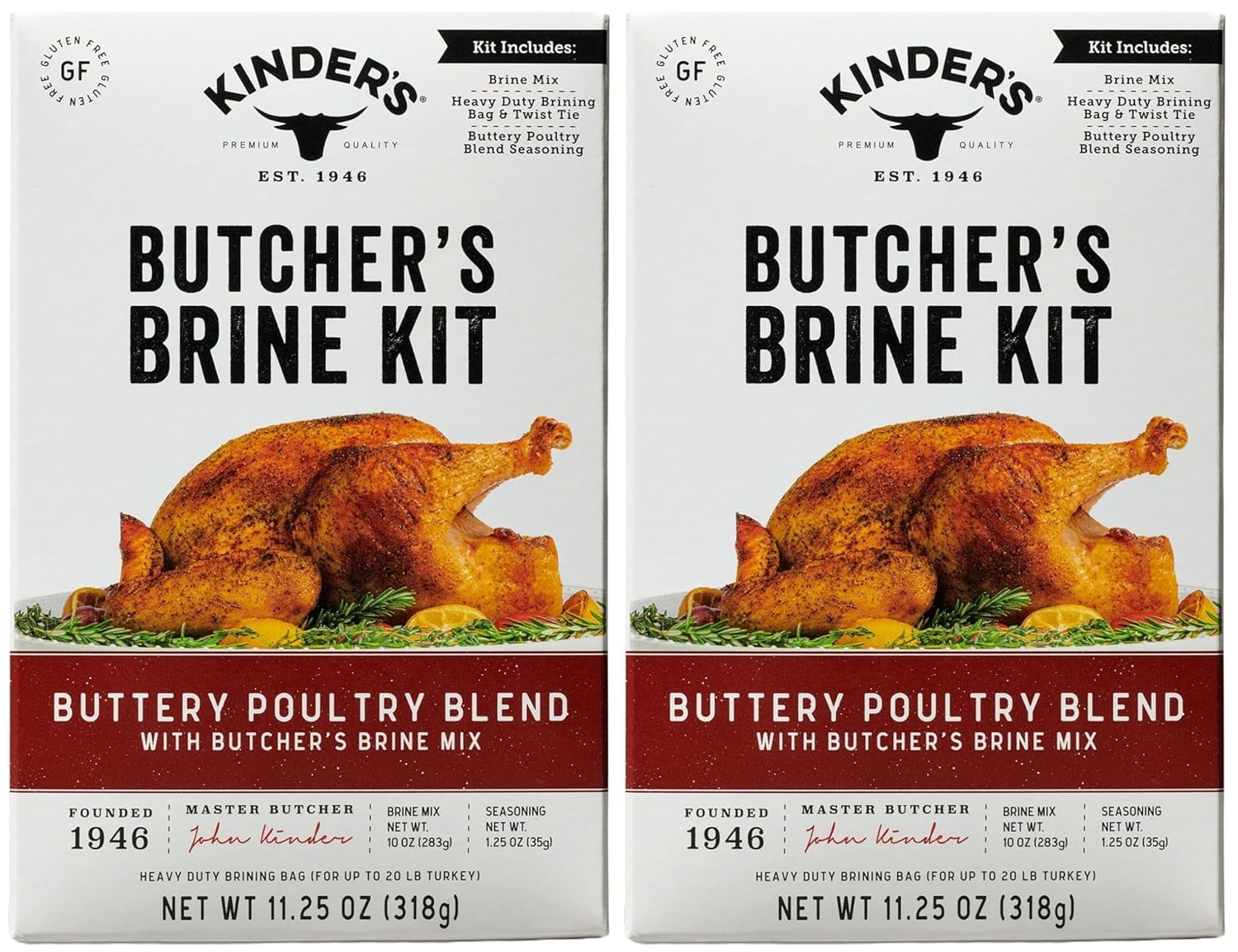 Kinders Seasoning Butchers Turkey Brine Kit (11.25 oz.) - Value Pack of ...