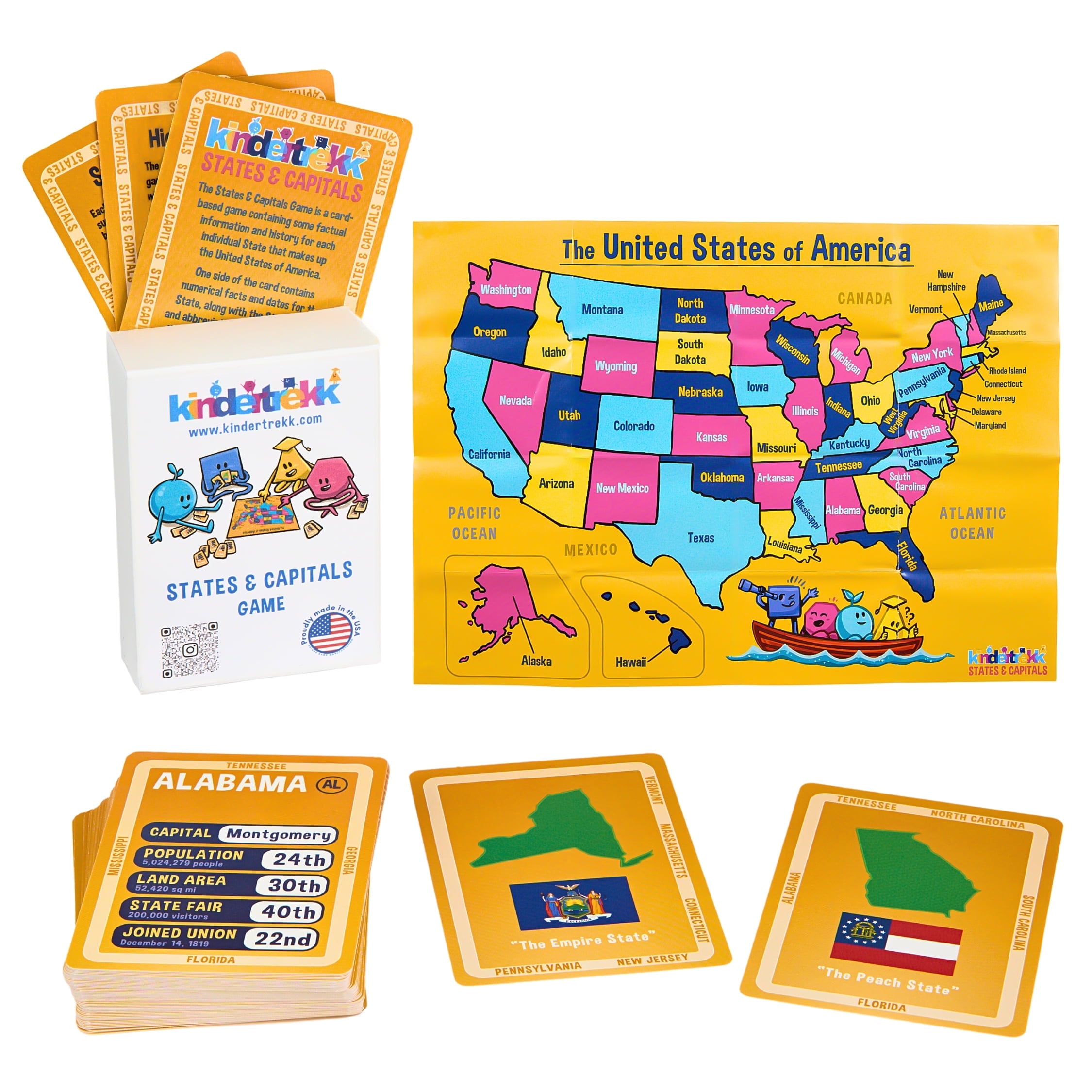 Kindertrekk™ USA States & Capitals Cards - Walmart.com