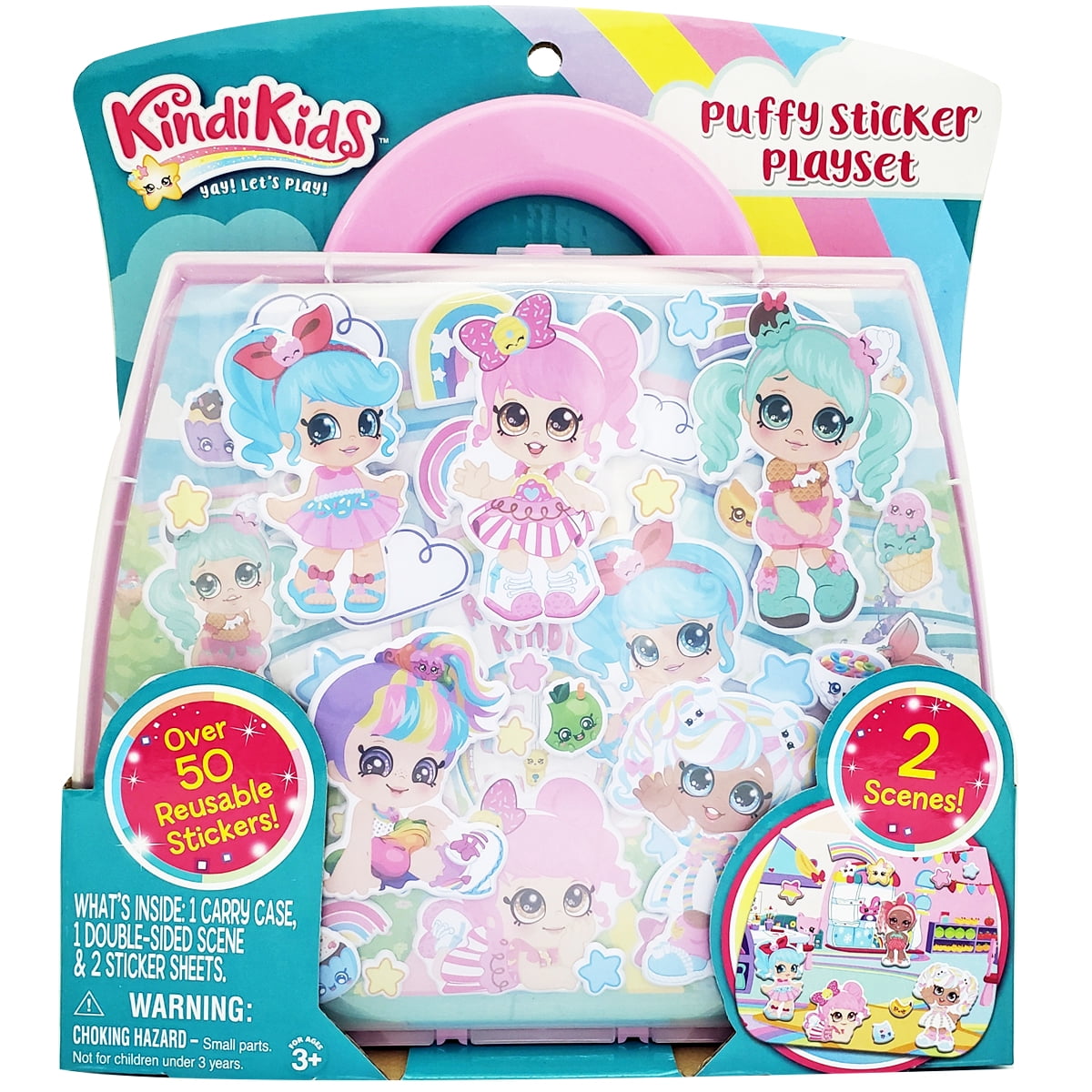 Kindi Kids Plastic Puffy Sticker Playset - multicolored - Walmart.com