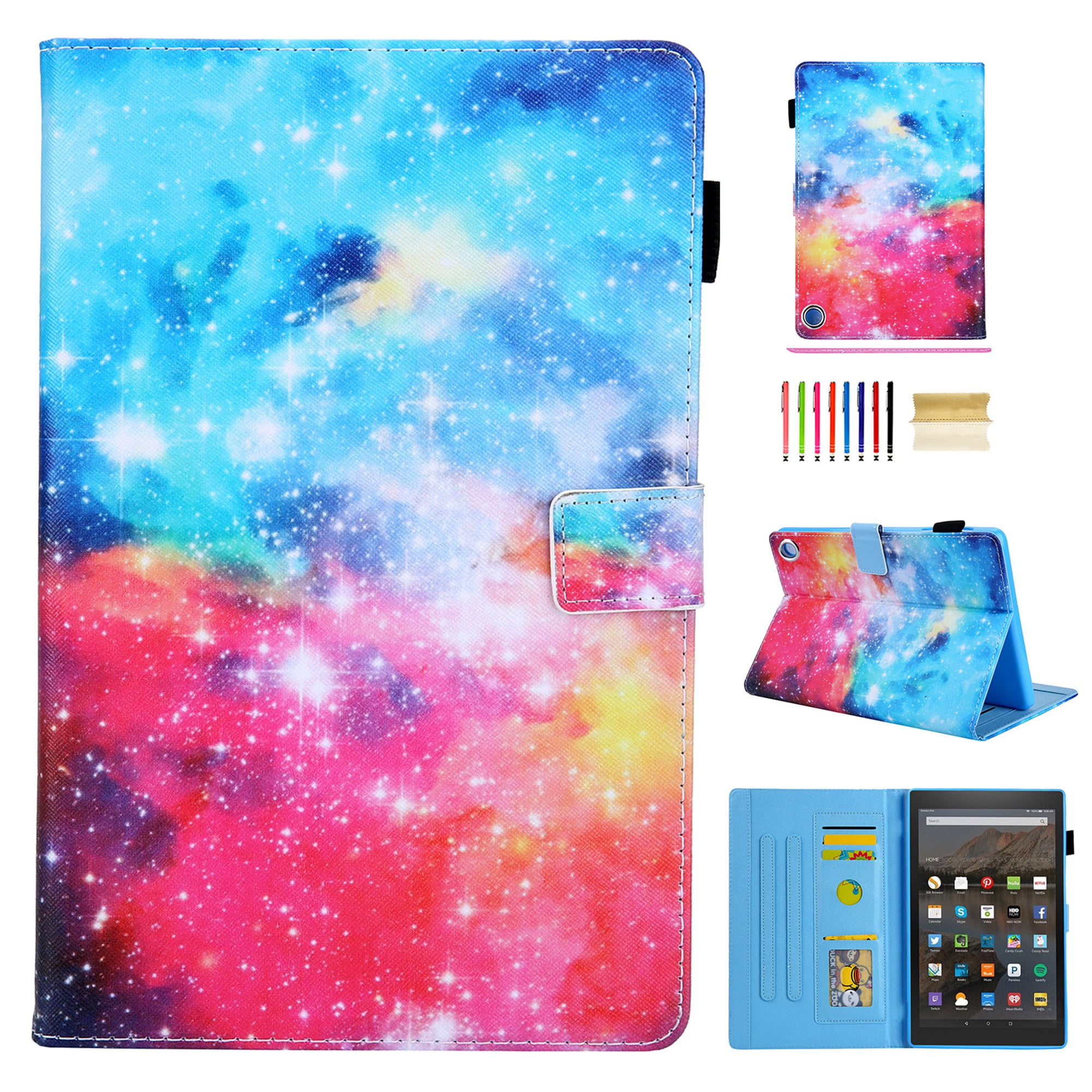 Kindle Fire HD 8" 2020 Case, Dteck PU Leather Folio Flip Stand Case ...