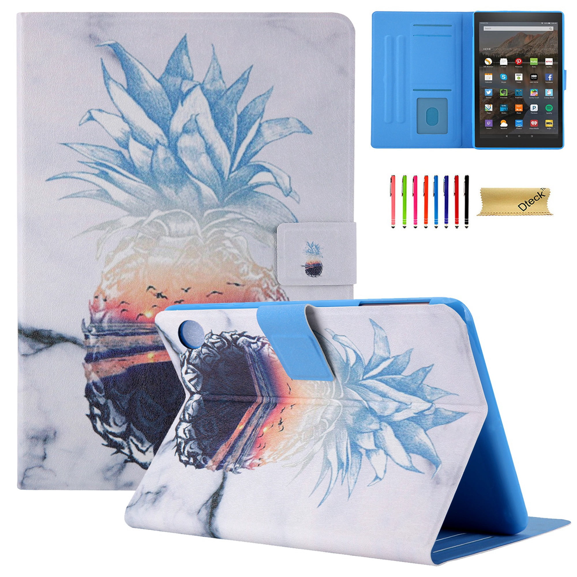 Kindle Fire HD 8" 2020 Case, Dteck PU Leather Folio Flip Stand Case ...