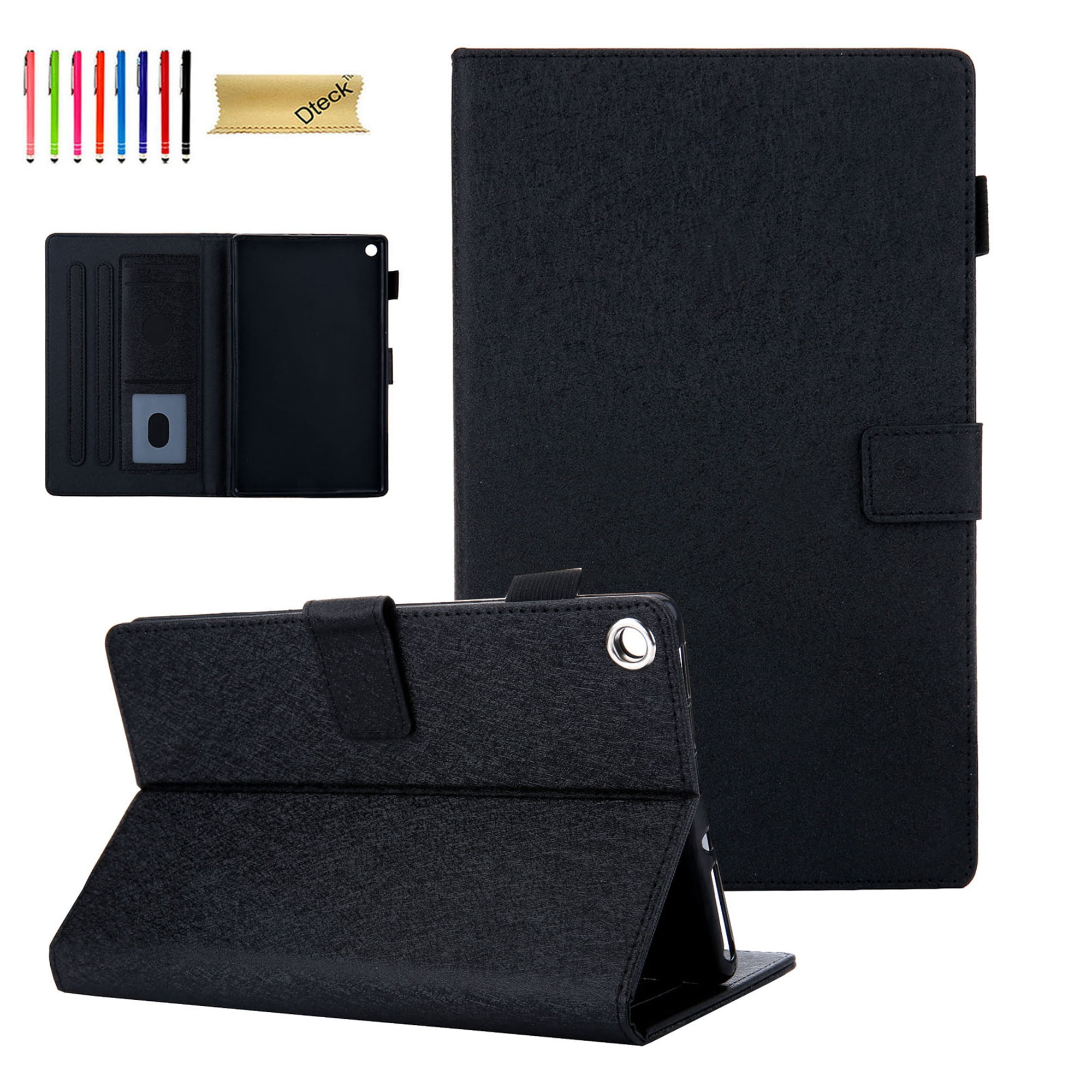 Kindle Fire HD 8 Case, Dteck PU Leather Magnetic Flip Folio Stand Case ...
