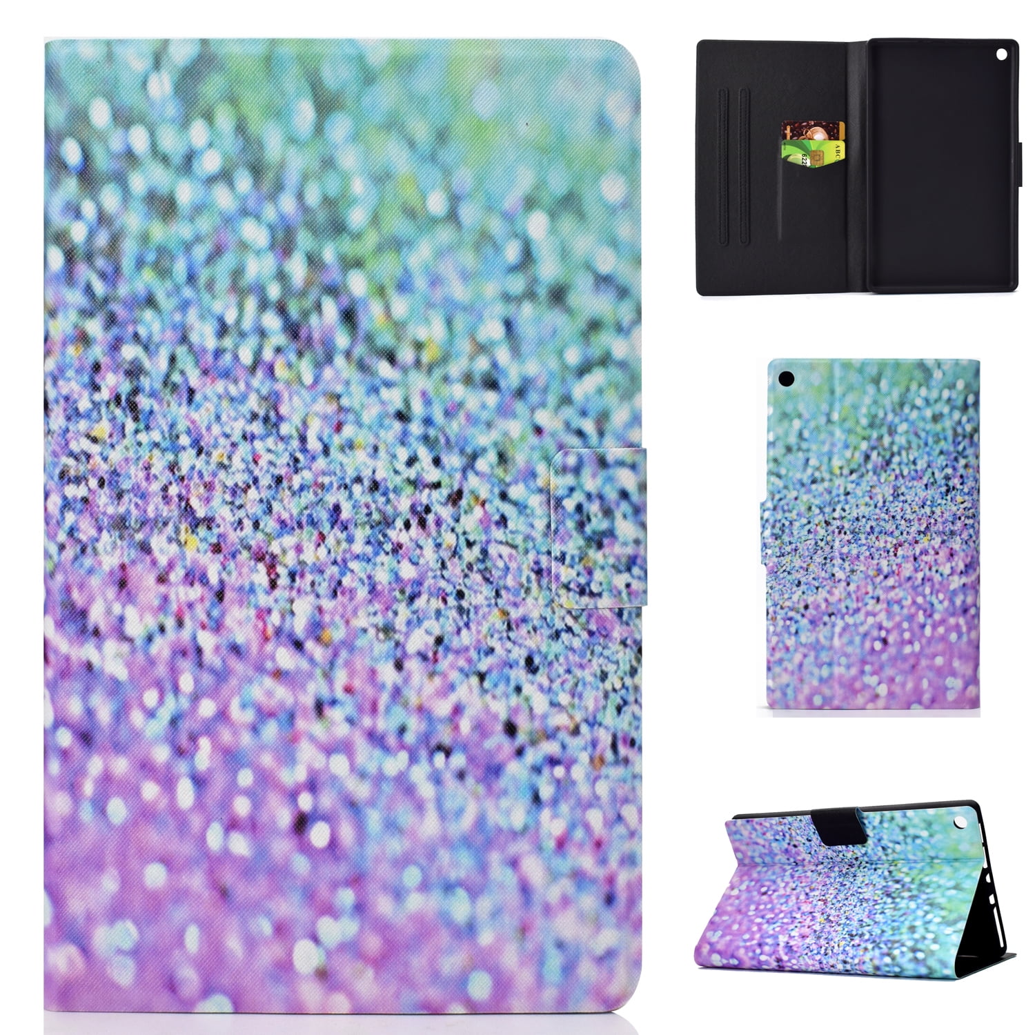 Kindle Fire HD8 2016/2017/2018 Case, Allytech PU Leather Folio Multi ...