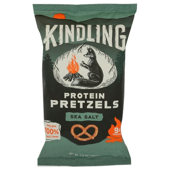 Kindling Snacks Pretzel Protein Sea Salt 7 oz (Pack of 8) - Walmart.com