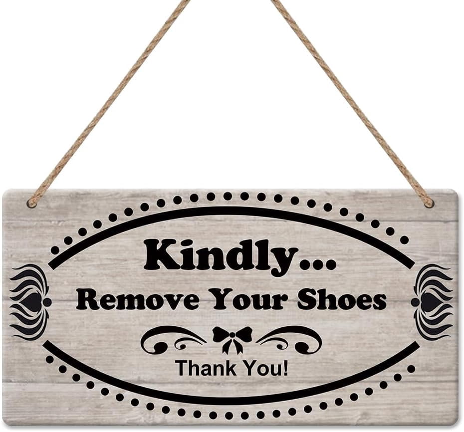 Kindly Remove Your Shoes Please Take Off Your Shoes No Shoes Sign Decal ...