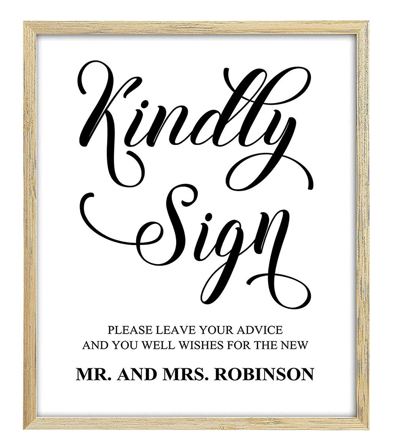 Kindly Sign Wedding Sign Decor Advice For The Mr. and Mrs. Signage ...