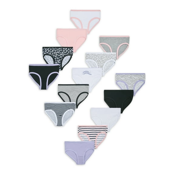 Kindly Yours Girls Cotton Brief Underwear 14-Pack Sizes S-XL - Walmart.com