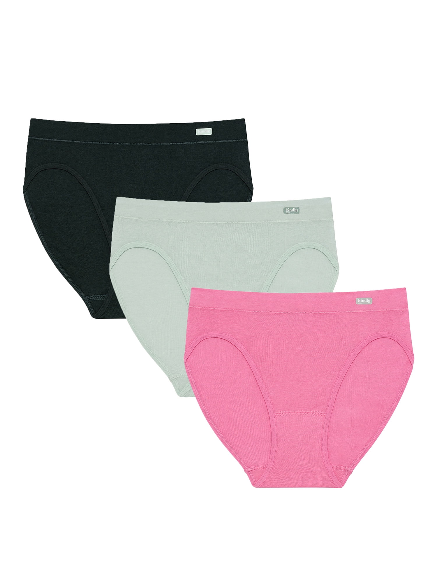 Kindly Yours Women’s Natural Comfort Cotton Modal Bikini Underwear, 3 ...
