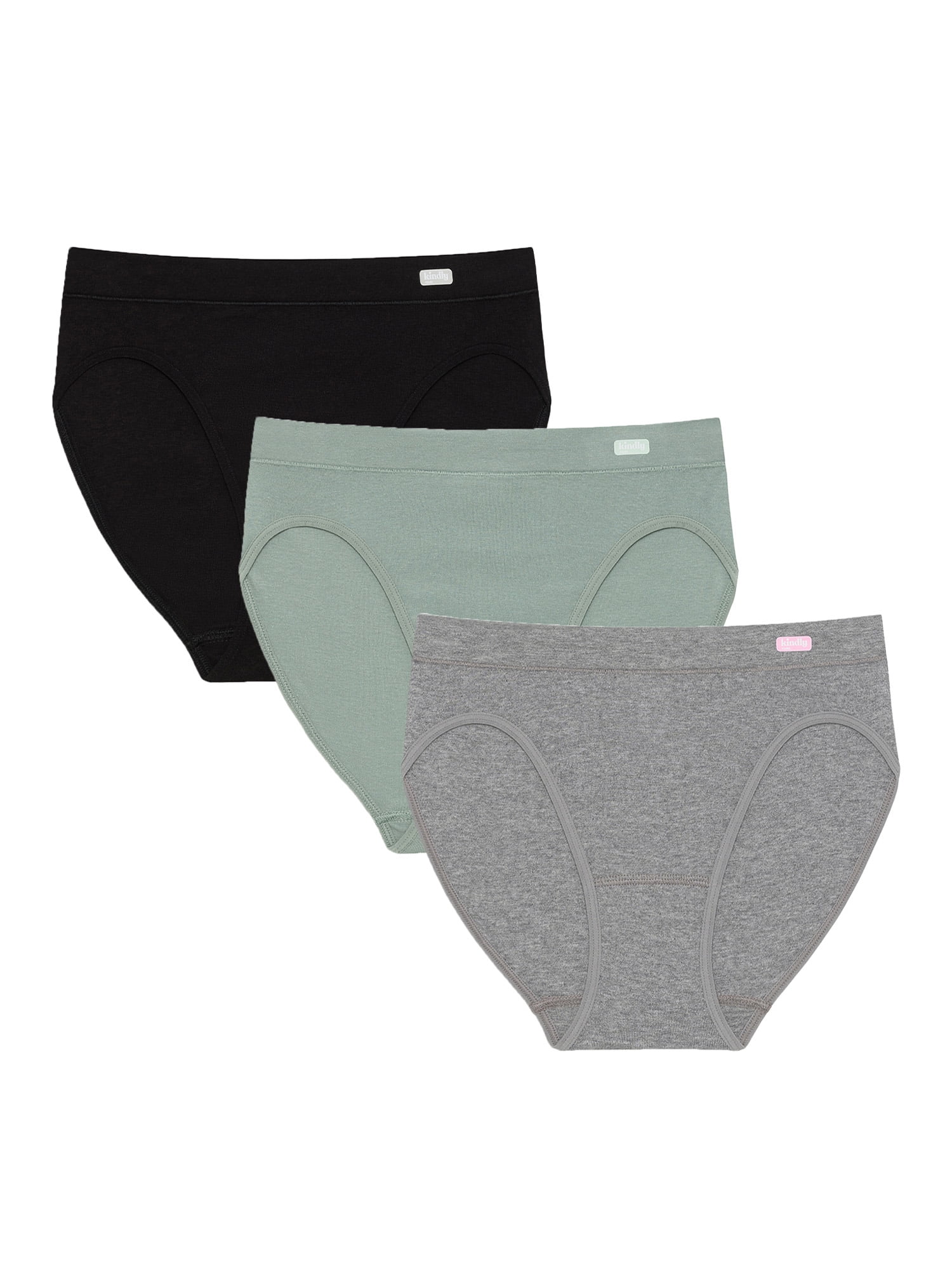 Kindly Yours Women’s Natural Comfort Cotton Modal Bikini Underwear, 3 ...