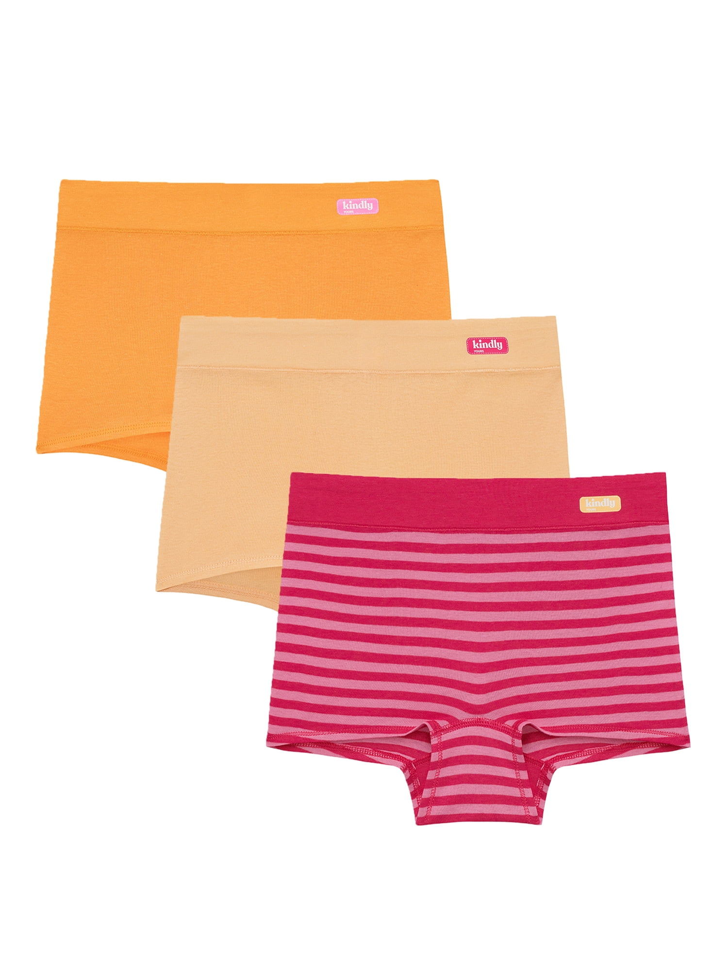 Kindly Yours Women’s Natural Comfort 3-Pack Cotton Modal Boyshort ...